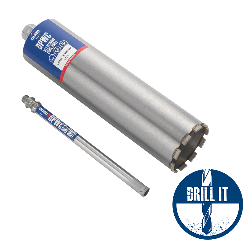 Duro Heavy Duty Wet Diamond Core Drill - DPWC Large Dia Segmented