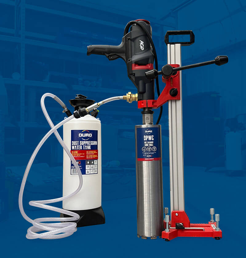 Duro Heavy Duty Wet Diamond Core Drill - DPWC Large Dia Segmented